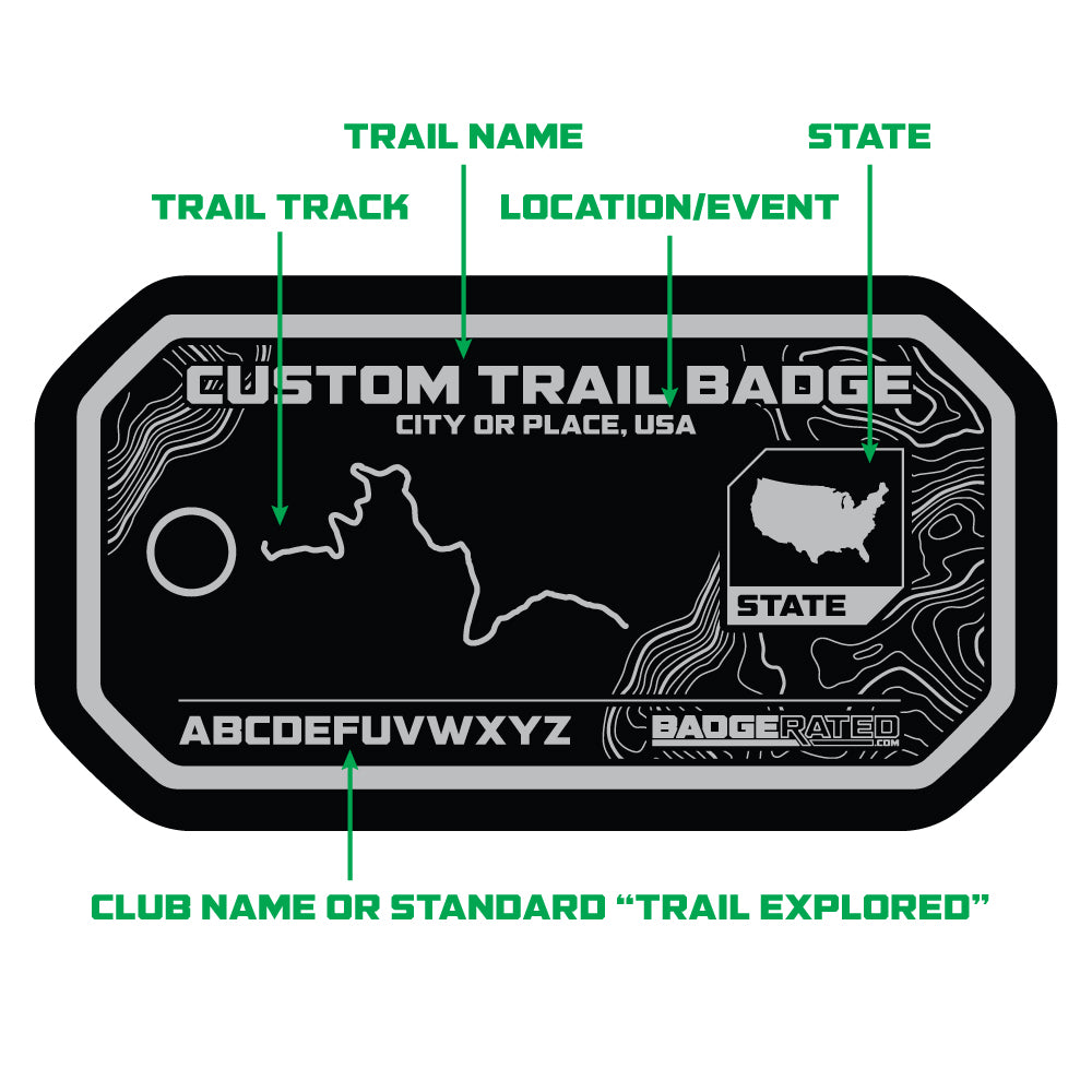 Custom Trail Badge – BADGERATED.COM